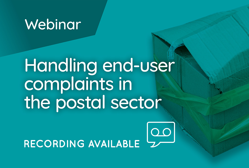 Handling end-user complaints in the postal sector