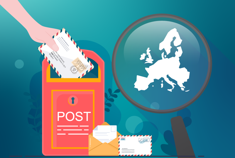 Most postal codes in Europe are managed by universal service providers
